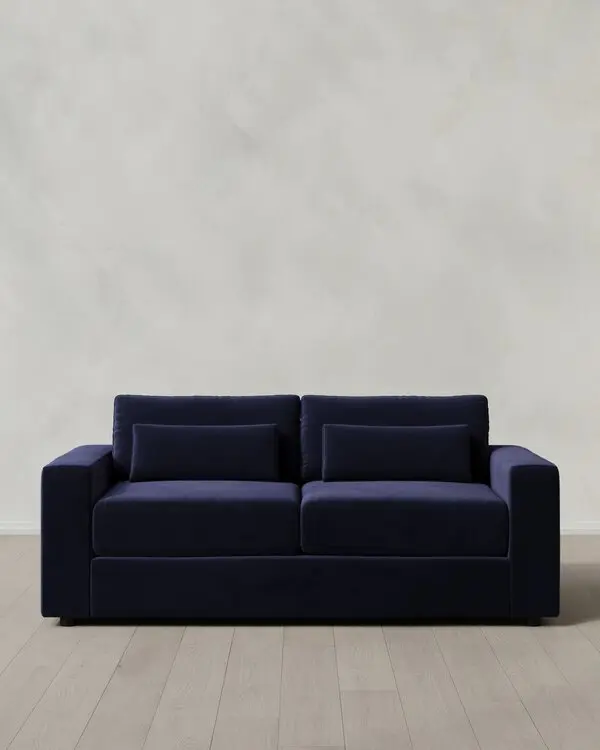 Quince Ashford Deep Seat Sofa In Performance Velvet - Midnight