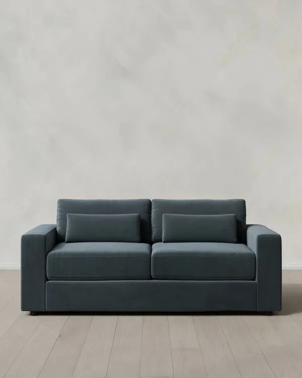 Quince Ashford Deep Seat Sofa In Performance Velvet - Pine