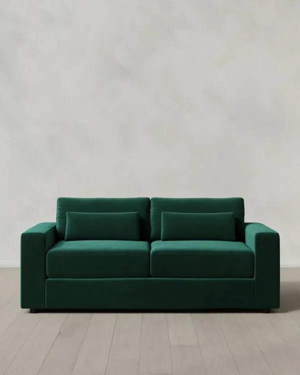 Quince Ashford Deep Seat Sofa In Performance Velvet - Spruce