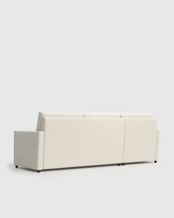 Quince Brennan Performance Chenille Linen Blend Chaise Sectional - Sorrell