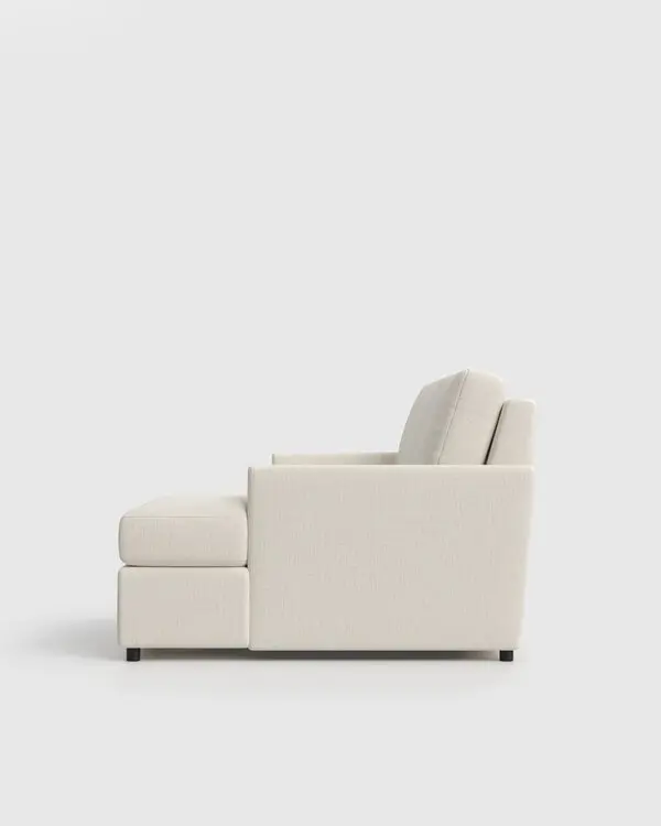 Quince Brennan Performance Chenille Linen Blend Chaise Sectional - Sorrell