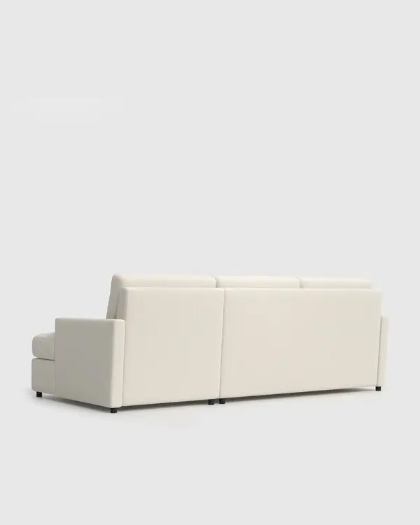 Quince Brennan Performance Chenille Linen Blend Chaise Sectional - Sorrell
