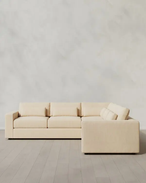 Quince Ashford Deep Seat L Sectional - Eggshell