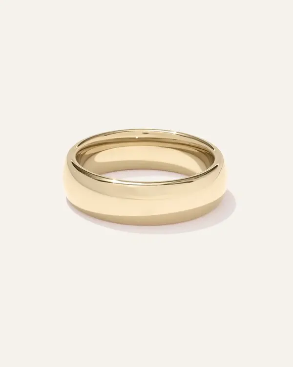 Quince Tungsten Carbide Rounded Band Ring - 24k Gold Plated