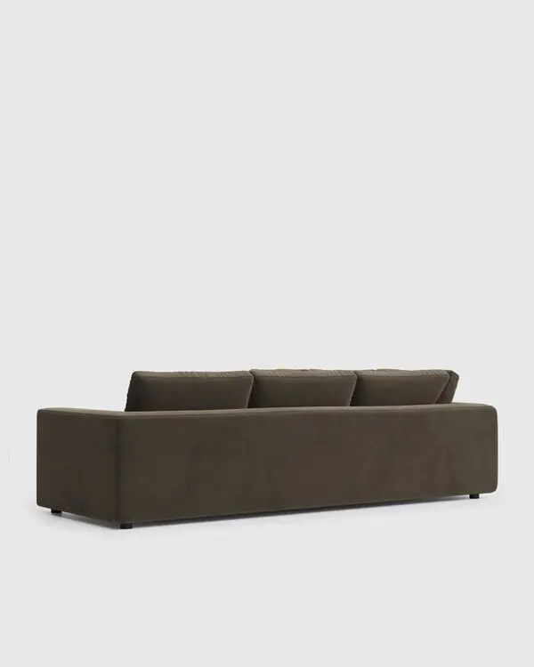 Quince Ashford Deep Seat L Sectional In Performance Velvet - Ivory