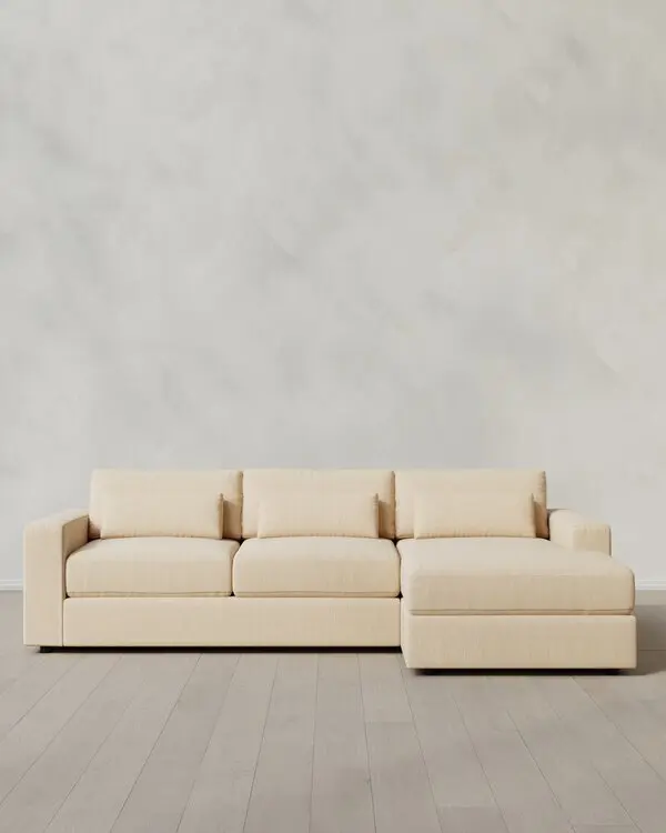 Quince Ashford Deep Seat Chaise Sectional - Eggshell