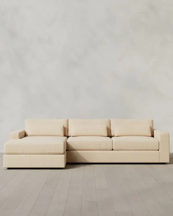 Quince Ashford Deep Seat Chaise Sectional - Eggshell