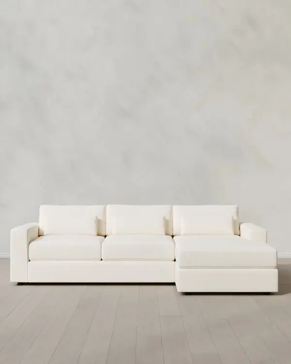 Quince Ashford Deep Seat Chaise Sectional - Marshmallow