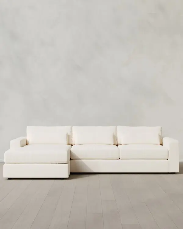 Quince Ashford Deep Seat Chaise Sectional - Marshmallow