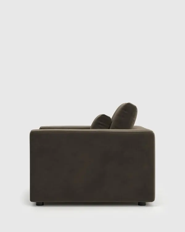 Quince Ashford Deep Seat Chair And A Half In Performance Velvet - Pine