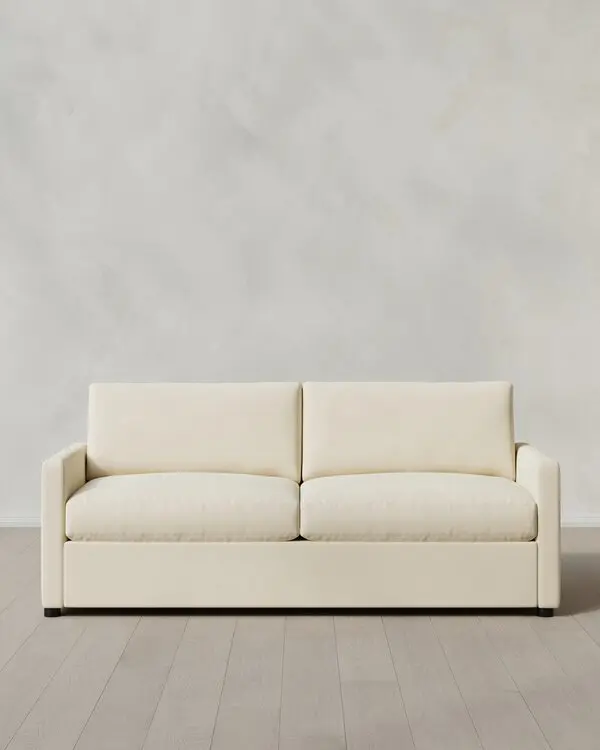 Quince Brennan Sleeper Sofa In Performance Velvet - Ivory