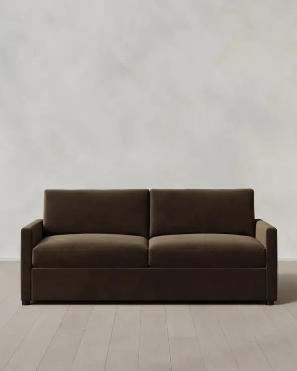 Quince Brennan Sleeper Sofa In Performance Velvet - Sable