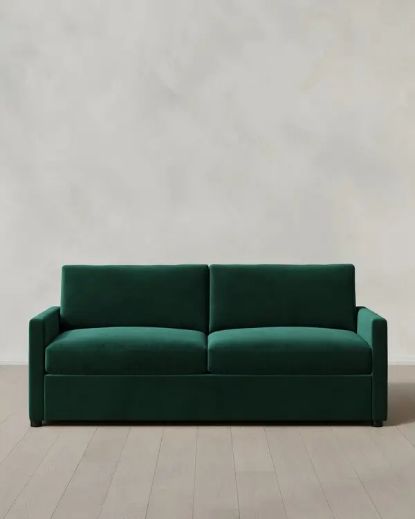 Quince Brennan Sleeper Sofa In Performance Velvet - Spruce