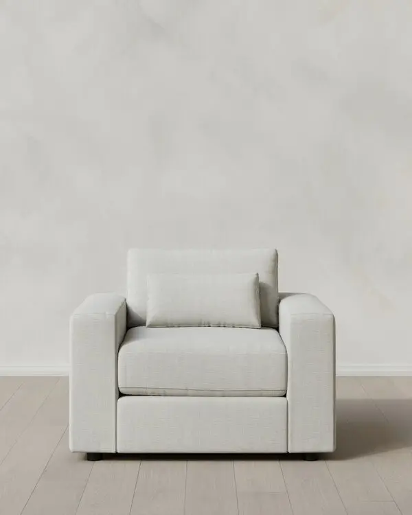 Quince Ashford Deep Seat Chair And A Half In Performance Chenille Linen Blend - Sorrell