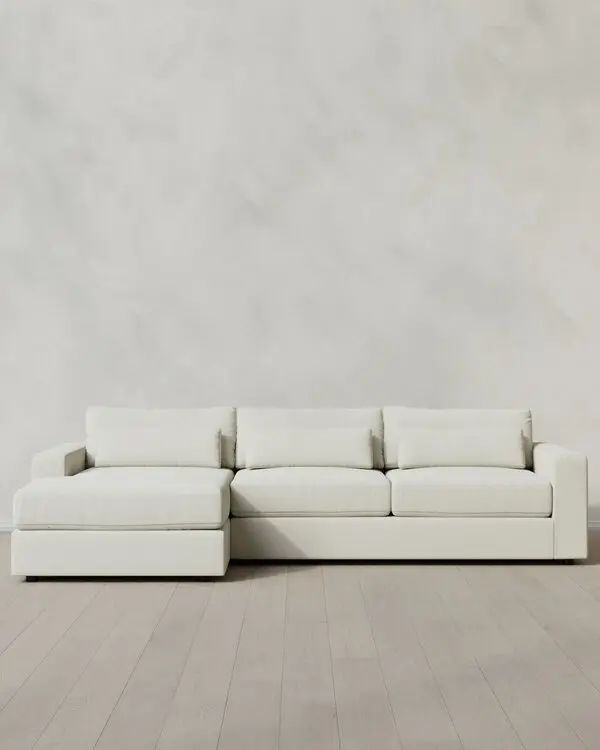 Quince Ashford Deep Seat Chaise Sectional - Ivory