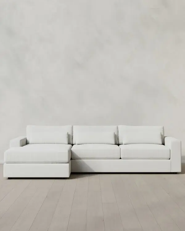 Quince Ashford Deep Seat Chaise Sectional - Snow