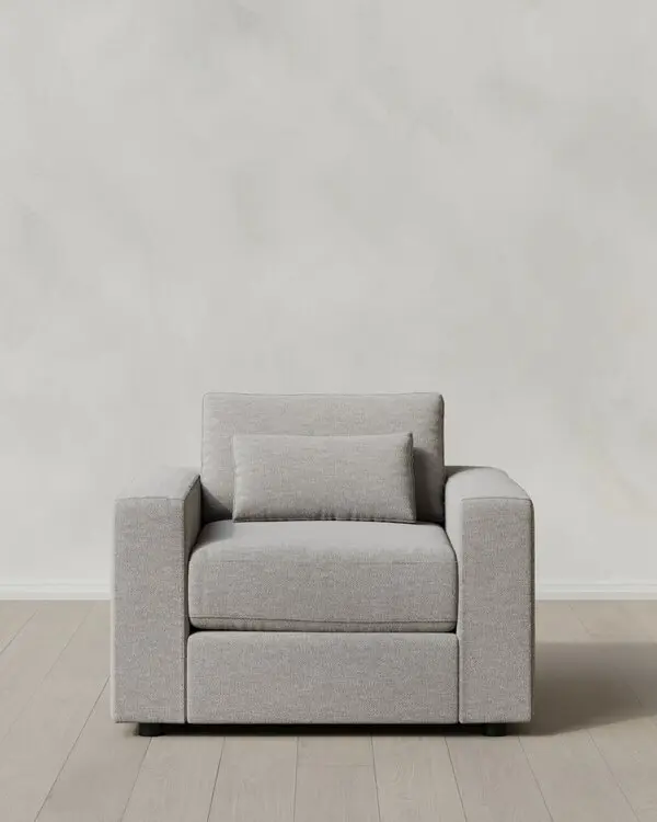 Quince Ashford Deep Seat Chair And A Half In Performance Basketweave - Fog