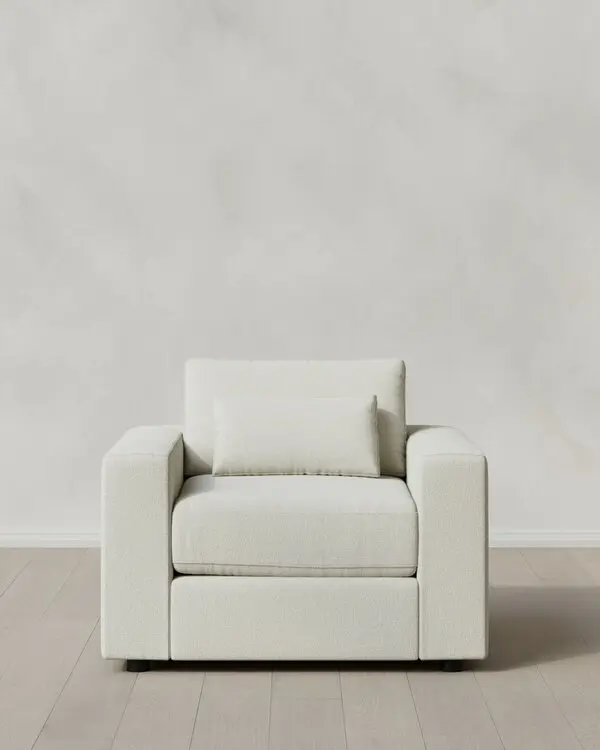 Quince Ashford Deep Seat Chair And A Half In Performance Basketweave - Ivory