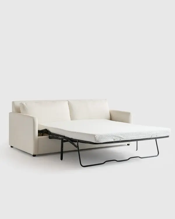 Quince Brennan Sleeper Sofa In Performance Chenille Linen Blend - Sorrell