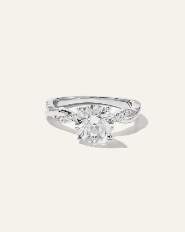 Quince Lab-grown Diamond Twisted Engagement Ring, 2ct - Platinum