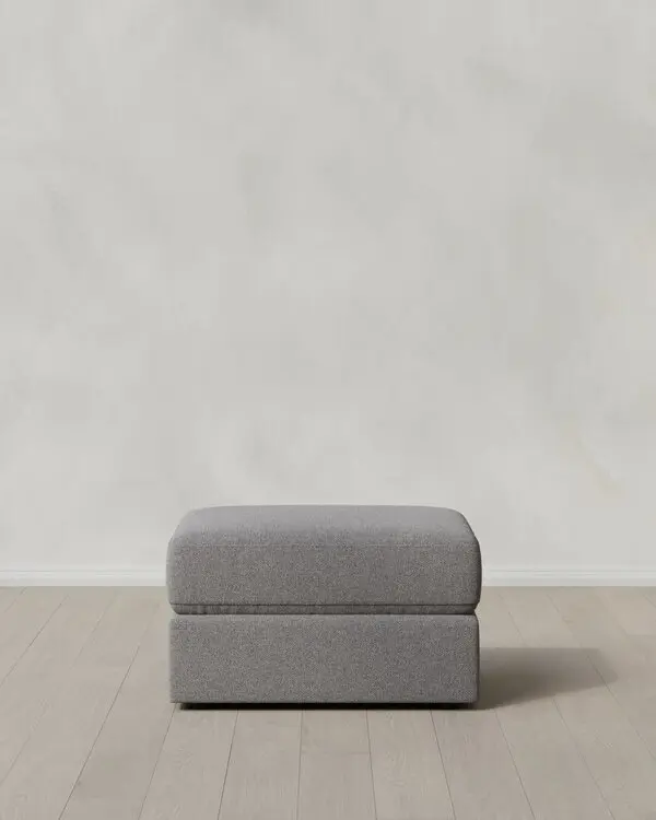 Quince Ashford Deep Seat Ottoman In Performance Basketweave - Ash