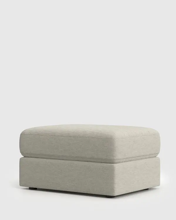 Quince Ashford Deep Seat Ottoman In Performance Basketweave - Ash