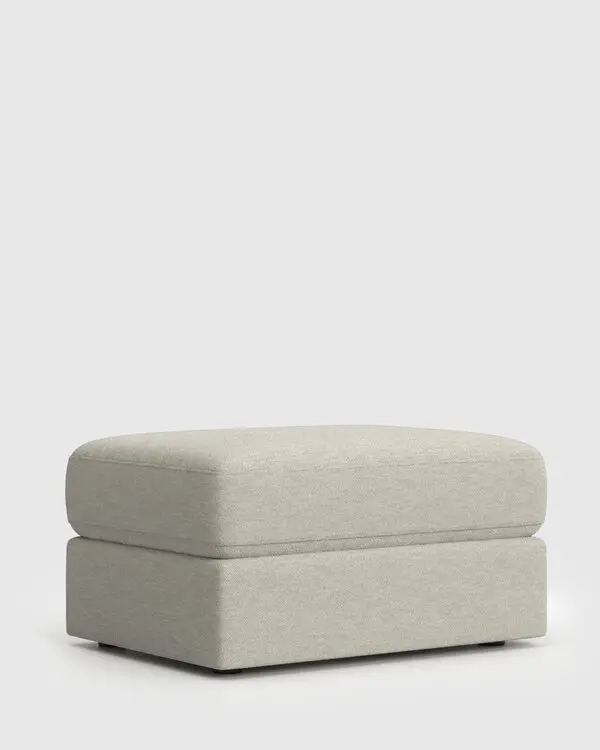 Quince Ashford Deep Seat Ottoman In Performance Basketweave - Ash