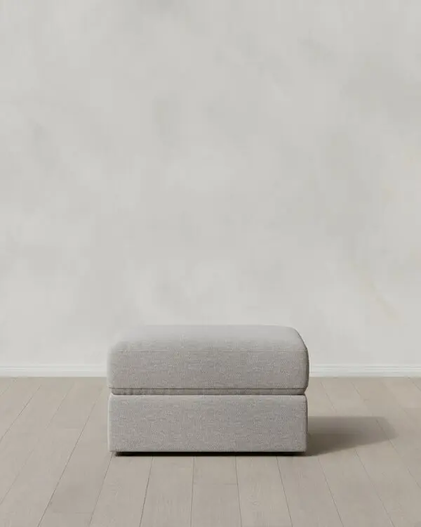 Quince Ashford Deep Seat Ottoman In Performance Basketweave - Fog