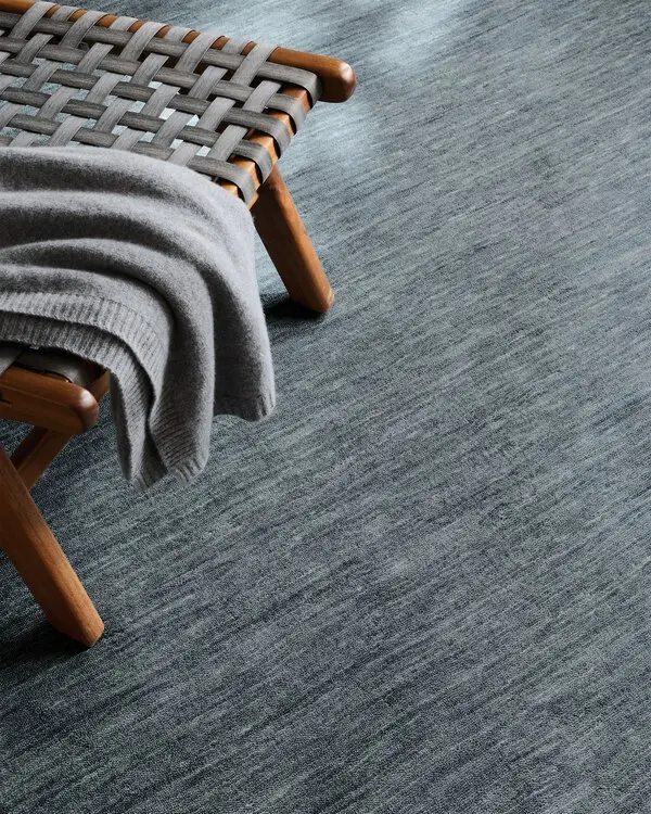 Quince Wells Hand-loomed Wool Rug - Blue