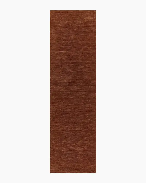 Quince Wells Hand-loomed Wool Rug - Rust