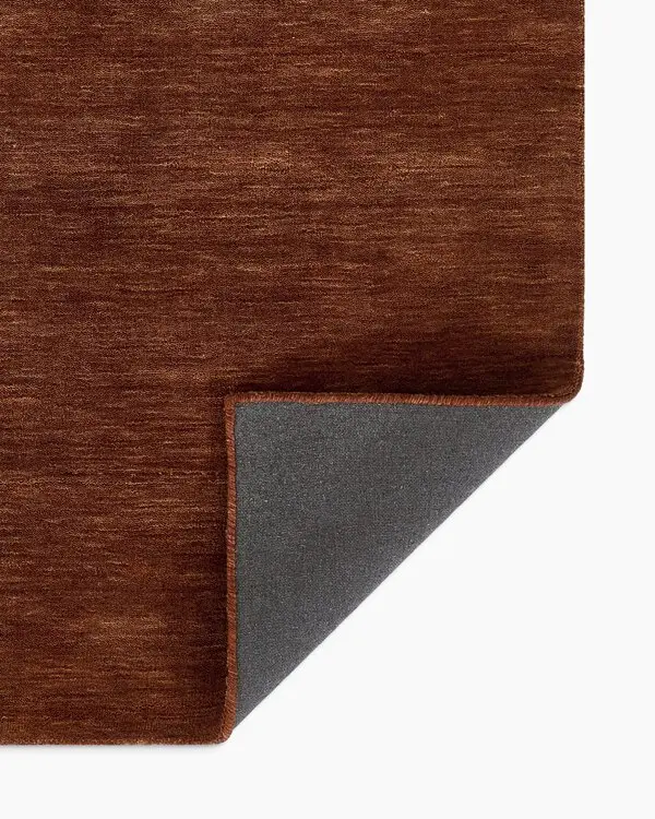 Quince Wells Hand-loomed Wool Rug - Rust