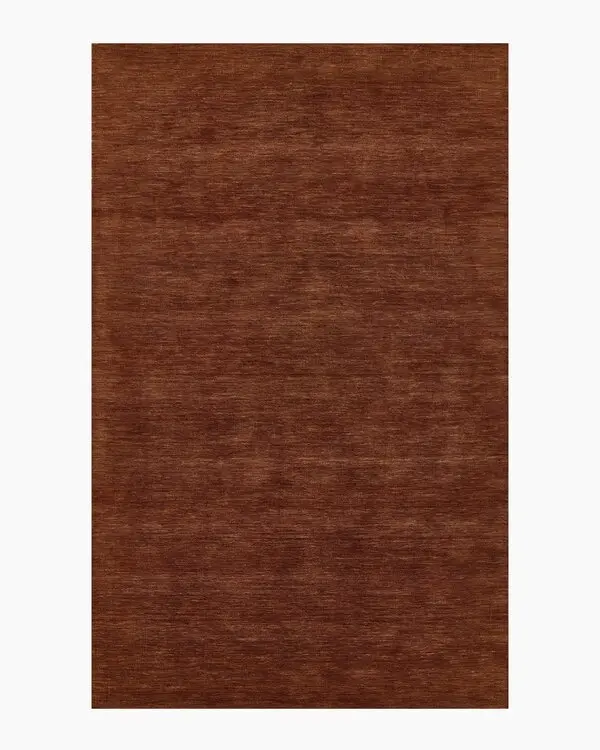 Quince Wells Hand-loomed Wool Rug - Rust