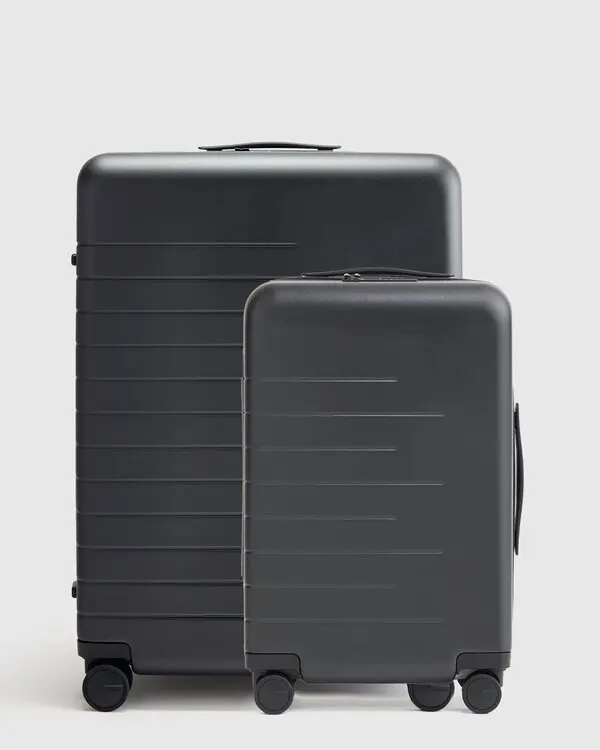 Quince Expandable Carry-on And Large Check-in Suitcase Set - Black