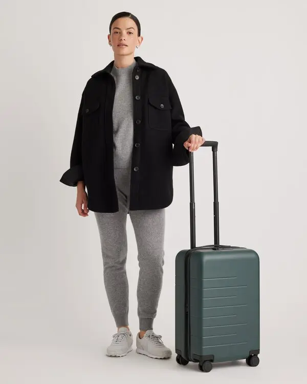 Quince Expandable Carry-on And Large Check-in Suitcase Set - Dark Green