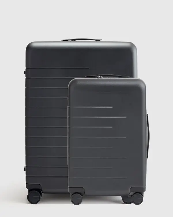 Quince Expandable Carry-on And Large Check-in Suitcase Set - Black