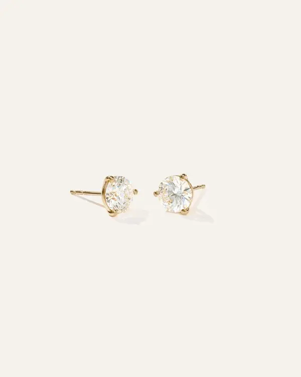 Quince 14k Gold Lab Grown Diamond Martini Stud Earrings - Yellow Gold
