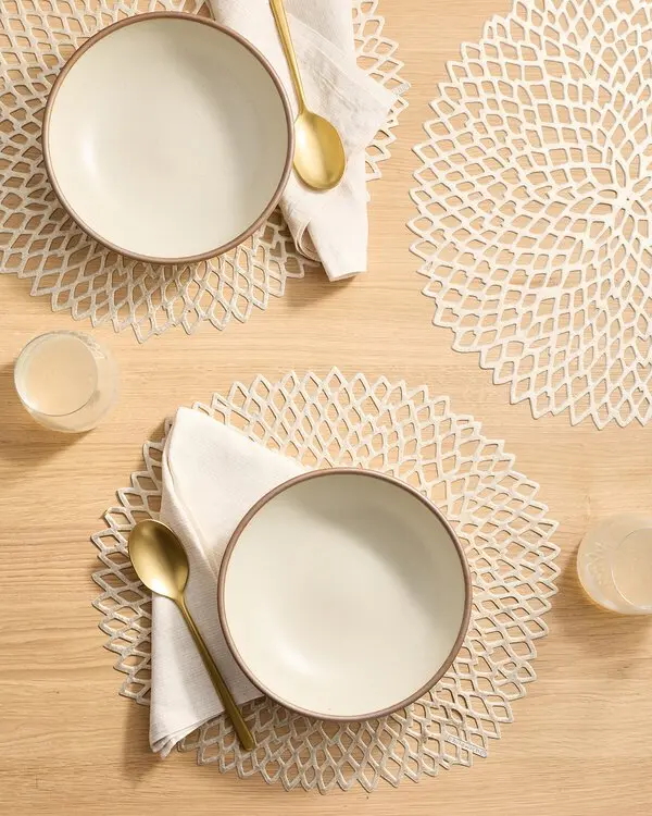 Quince Chilewich Pressed Dahlia Placemats, Set Of 4