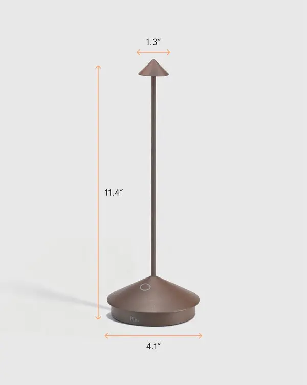 Quince Zafferano America Pina Pro Rechargeable Table Lamp Zafferano - Rust