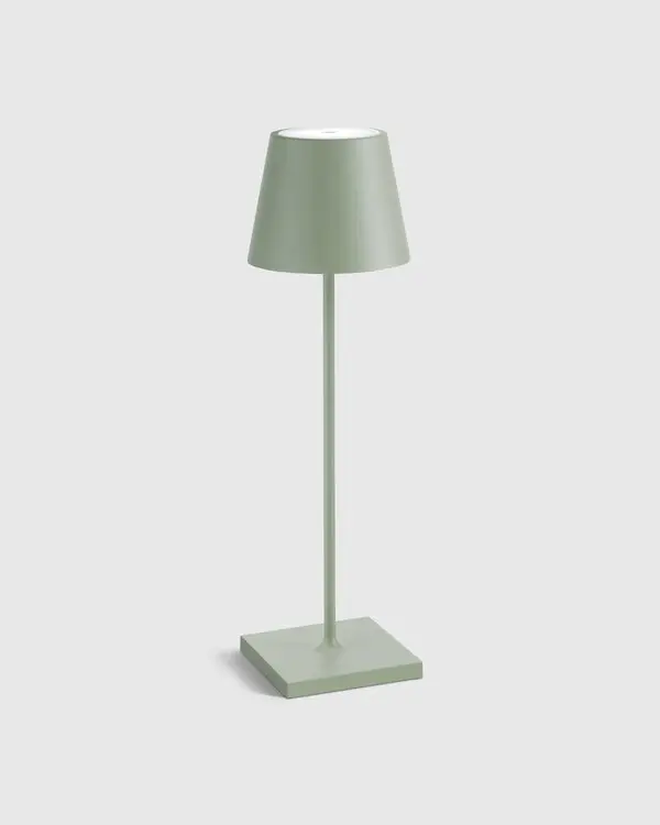 Quince Zafferano America Poldina Pro Rechargeable Table Lamp Zafferano - Sage