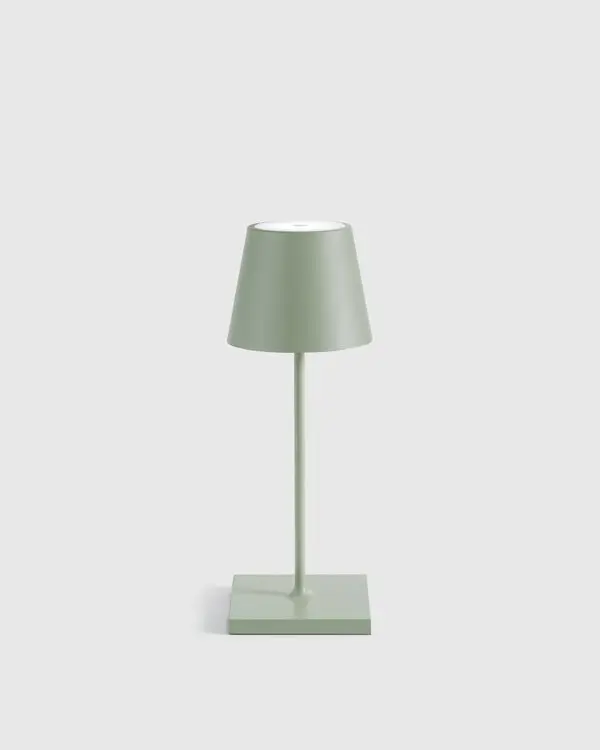 Quince Zafferano America Poldina Pro Rechargeable Table Lamp Zafferano - Sage