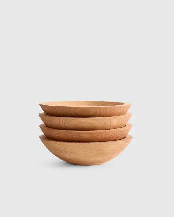 Quince Handcrafted Wooden Bowls - Beech Wood