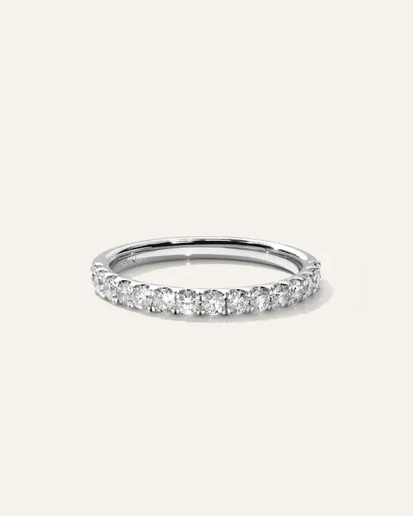 Quince Pave Band Rings - White Gold