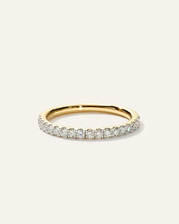 Quince Pave Band Rings - Yellow Gold