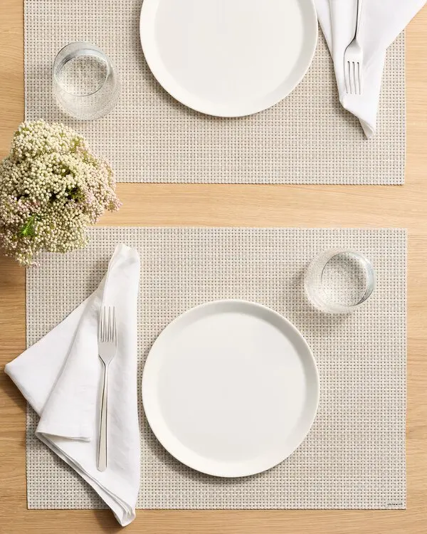 Quince Chilewich Basketweave Easy-care Rectangular Placemat, Set Of 4 - Khaki