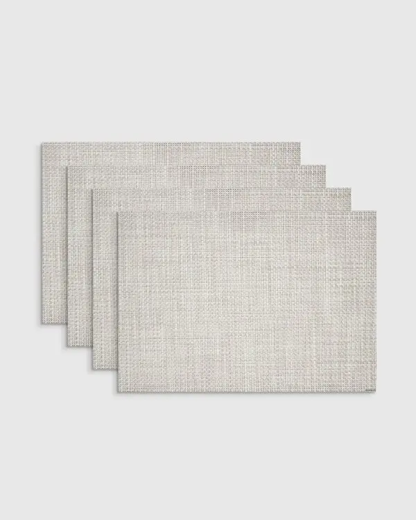 Quince Chilewich Basketweave Easy-care Rectangular Placemat, Set Of 4 - Natural