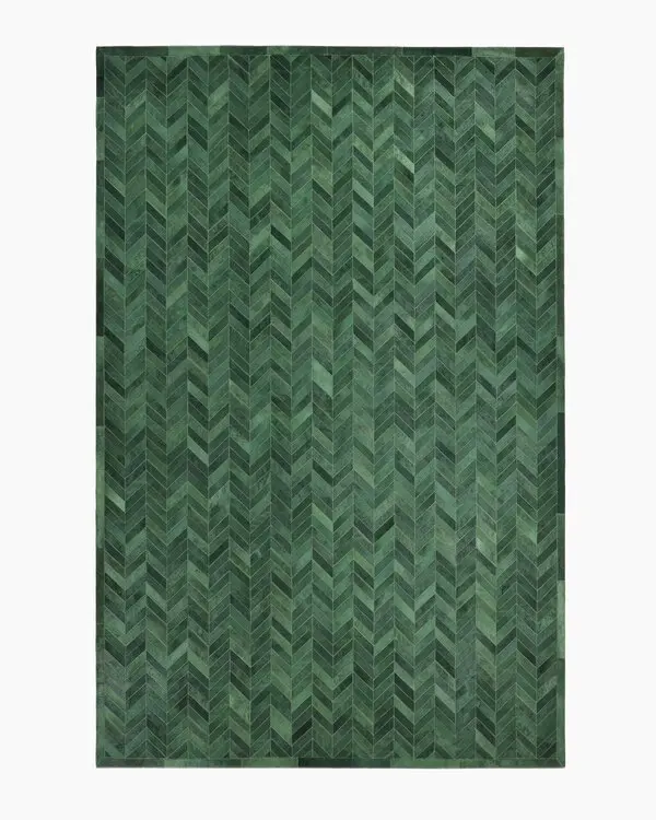 Quince Jones Hide Rug - Green