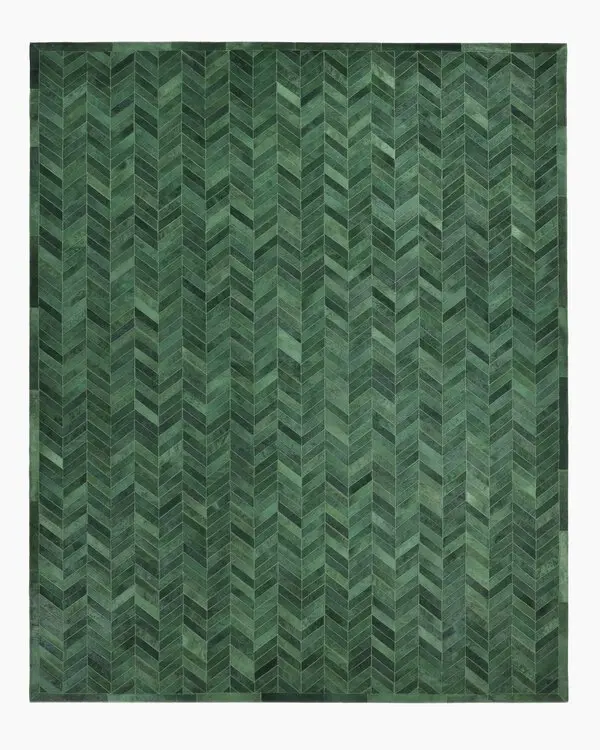 Quince Jones Hide Rug - Green