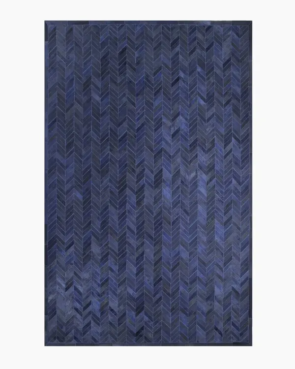Quince Jones Hide Rug - Navy