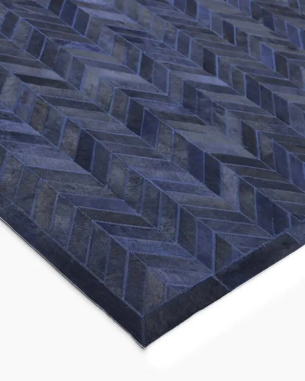 Quince Jones Hide Rug - Navy