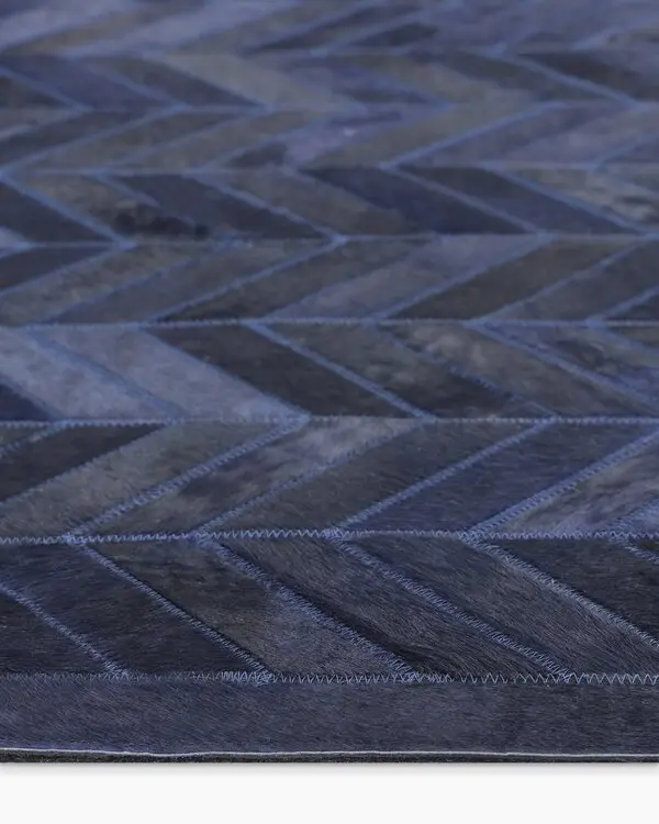 Quince Jones Hide Rug - Navy